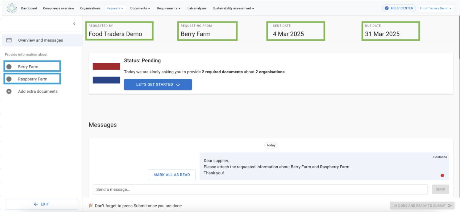 Guideline - How to fill out document requests – Agriplace Support